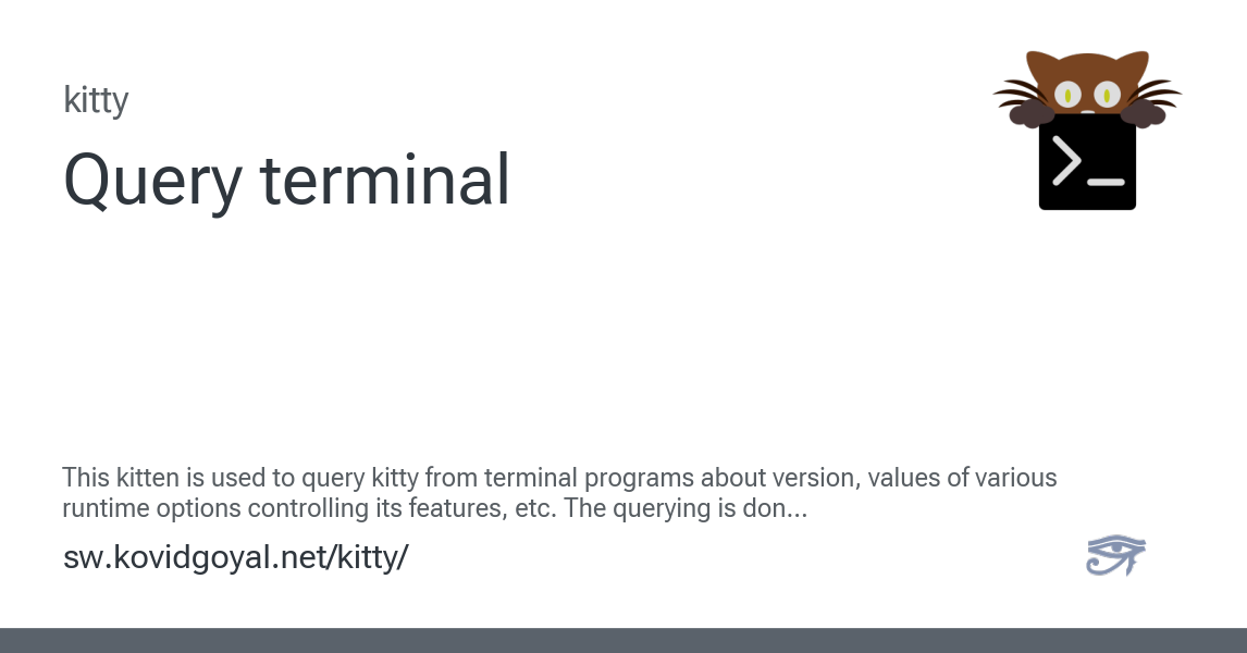 Query terminal - kitty
